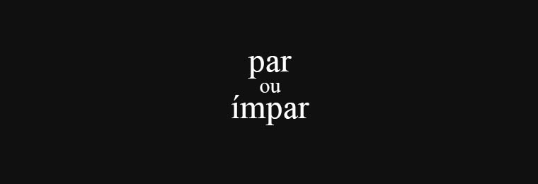 Lista de exercícios de paridade - Blog